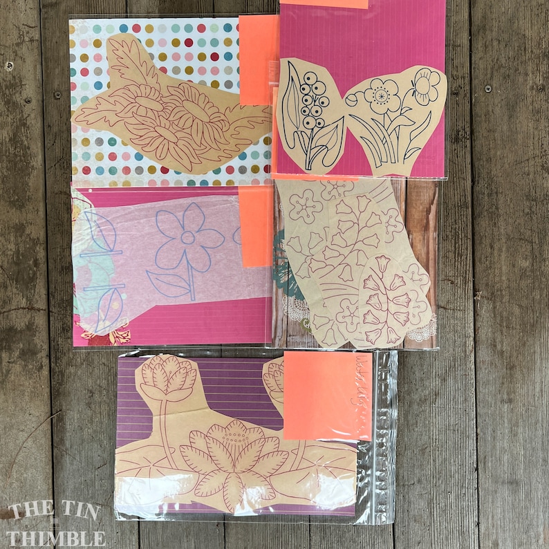Assorted Packages of Vintage Embroidery Transfers - Select Your Motif ...