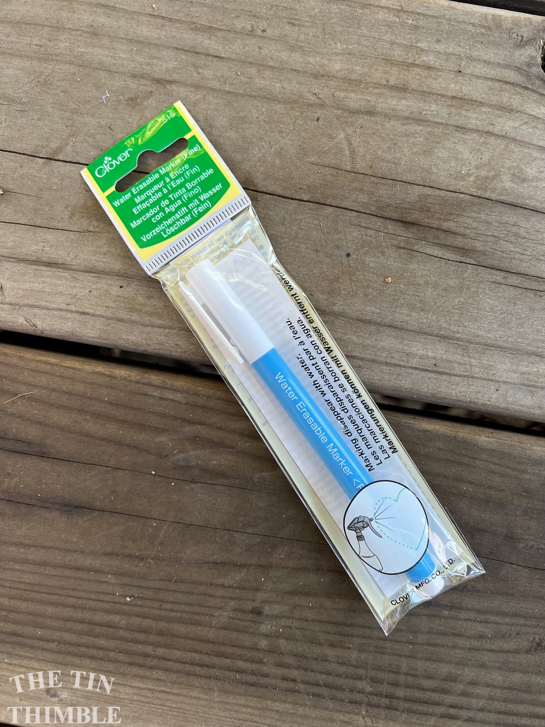 Water Soluble Marking Pen - Blue - Wet to Erase Marker for Sewing ...