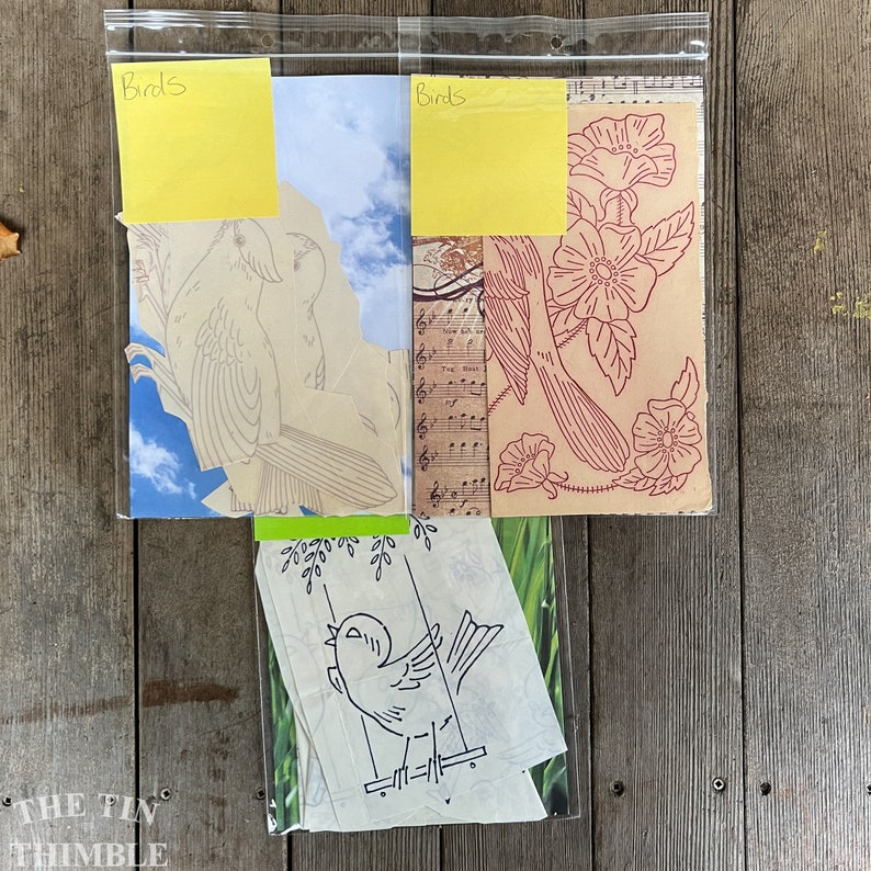 Assorted Packages of Vintage Embroidery Transfers - Select Your Motif ...