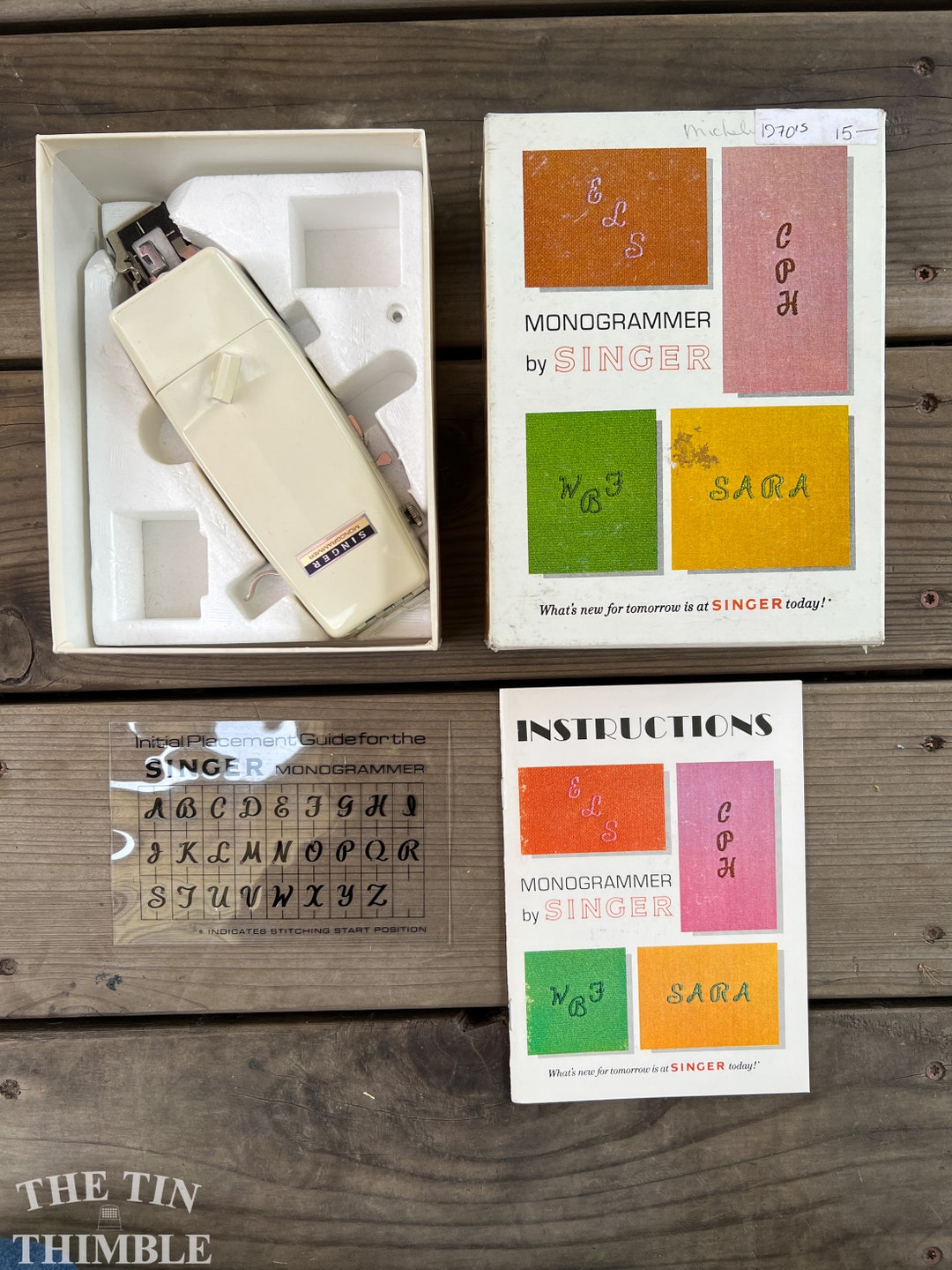 Singer Monogrammer Attachment - Part Number 102992 for Slant Needle Zig ...