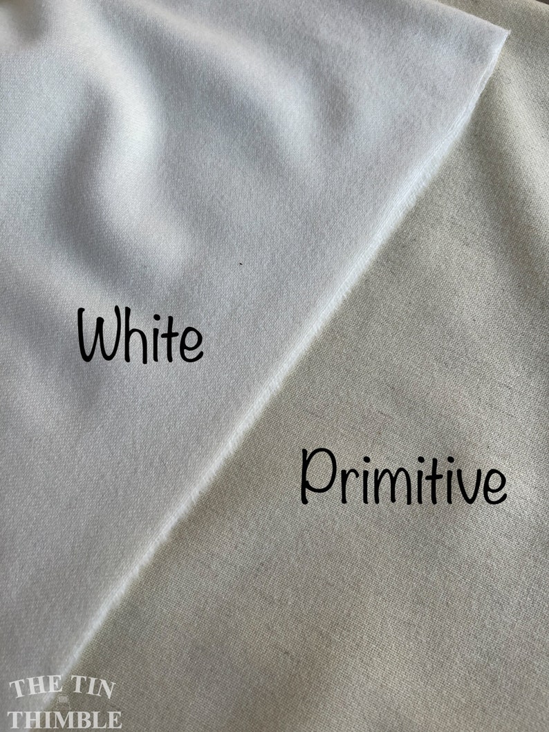 100% Wool Flannel Weight Fabric in Natural White - 1 Yard - Made in ...
