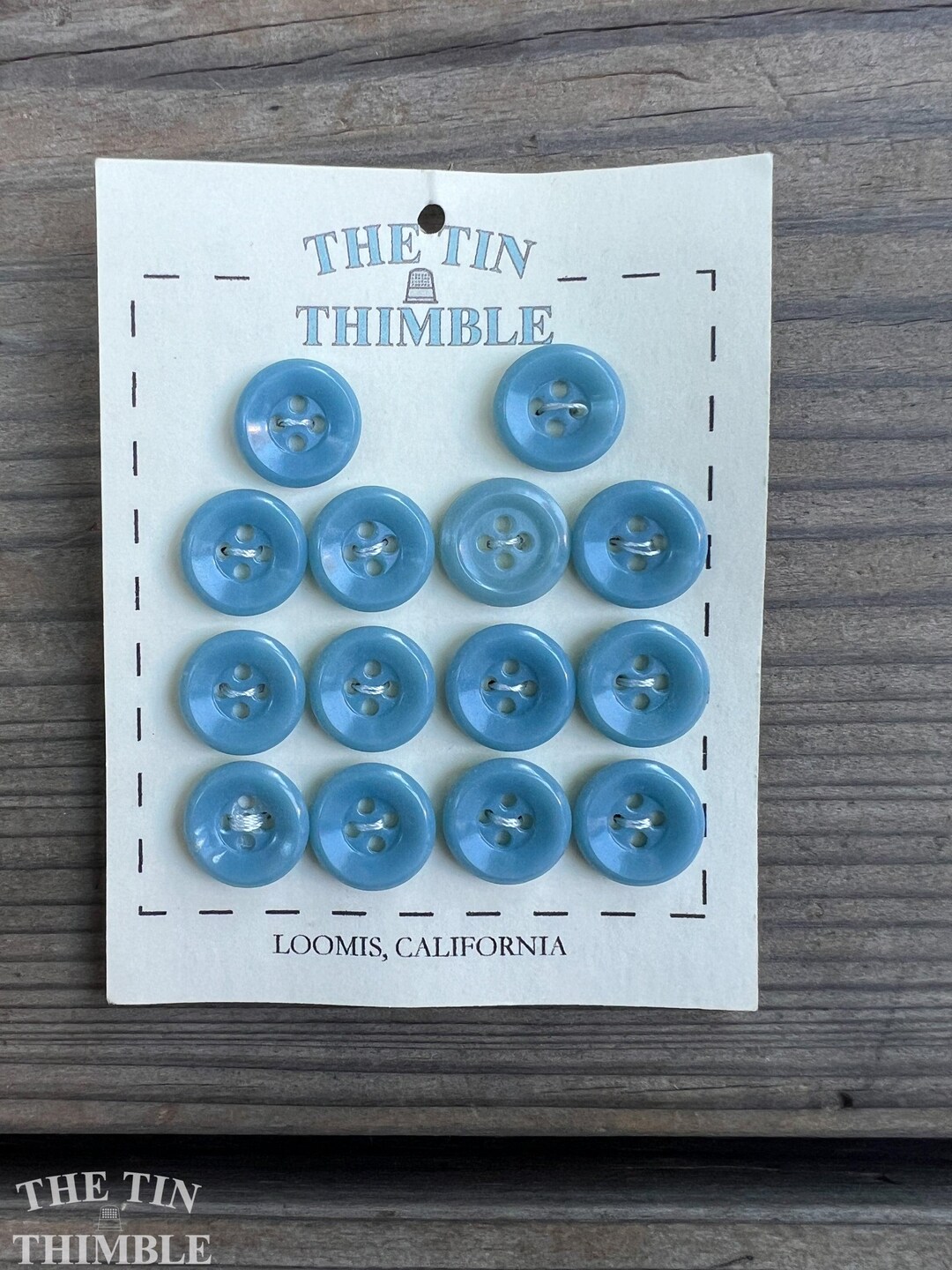 Vintage Sky Blue Plastic Buttons - 14 Buttons - 13mm or 1/2 of an Inch ...