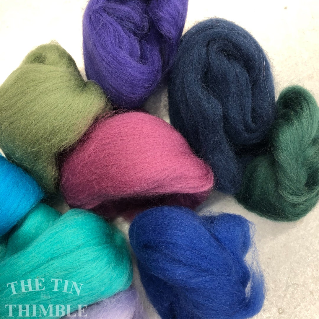 Mixed Wool Roving Cool 1.5 Oz Total Small Quantities for Felting and ...