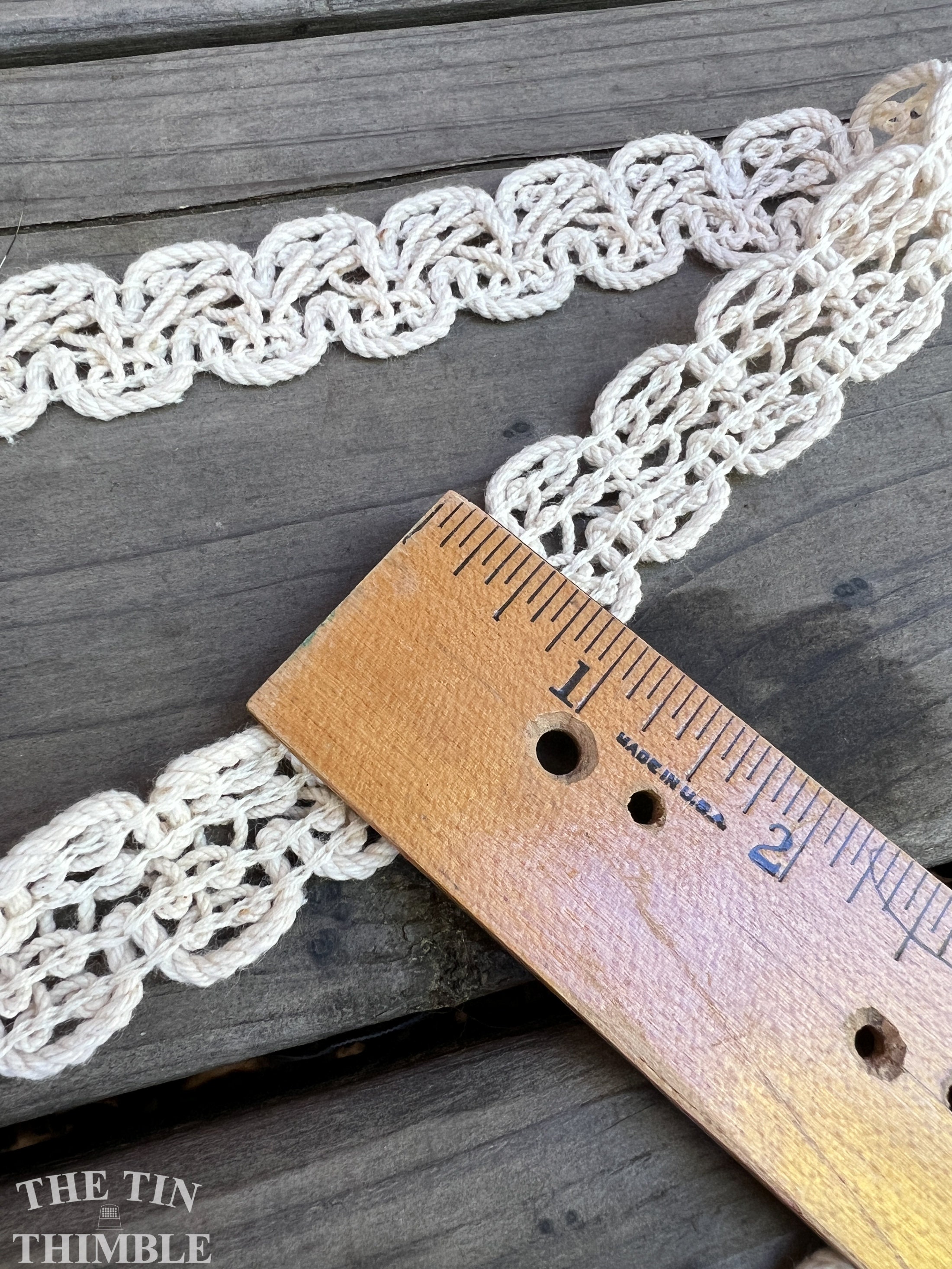 Crocheted Cotton Lace Trim - by the Half Yard - 1