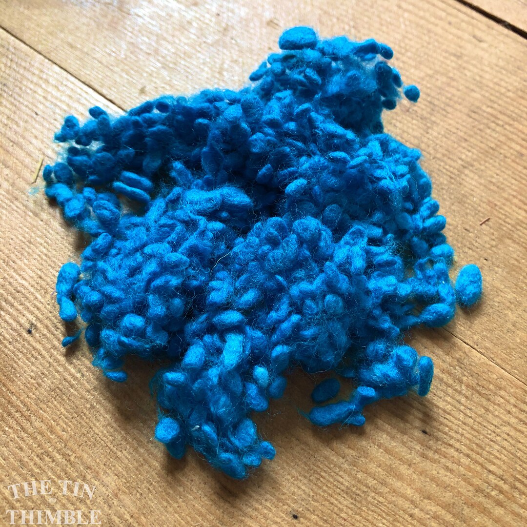 Electric Blue Dyed Wool Nepps or Nibs for Felting by DHG / 1/8 Oz or ...