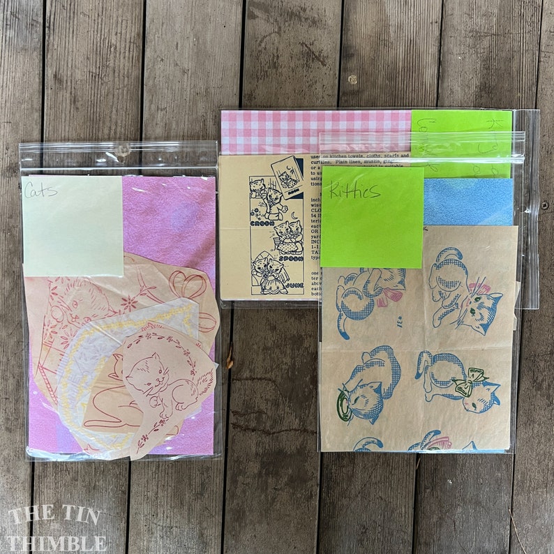 Assorted Packages of Vintage Embroidery Transfers - Select Your Motif ...