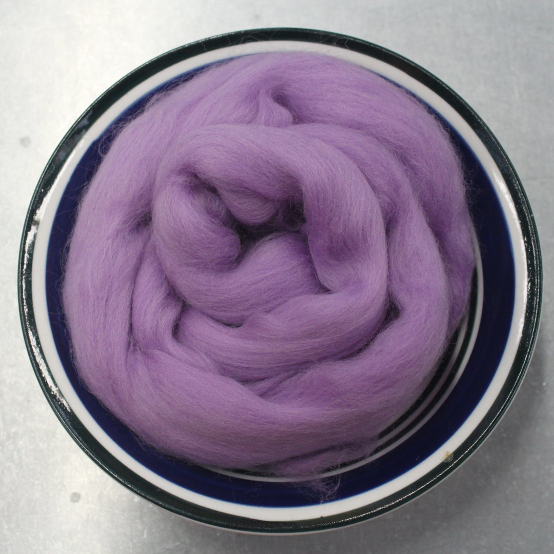 Lilac Merino Wool Roving - 1 Oz - Nuno Felting / Wet Felting / Felting ...