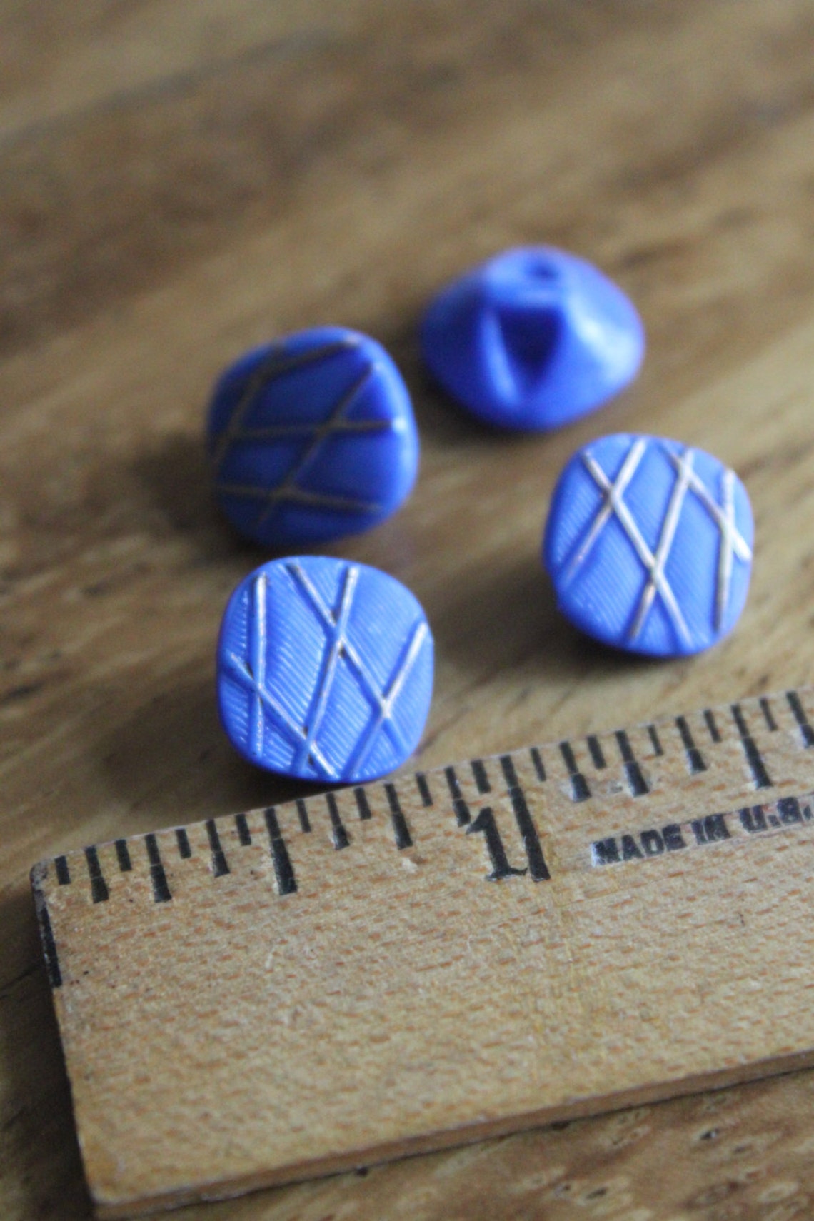 Blue Glass Vintage Buttons Four/ 1930s Buttons / Vintage - Etsy