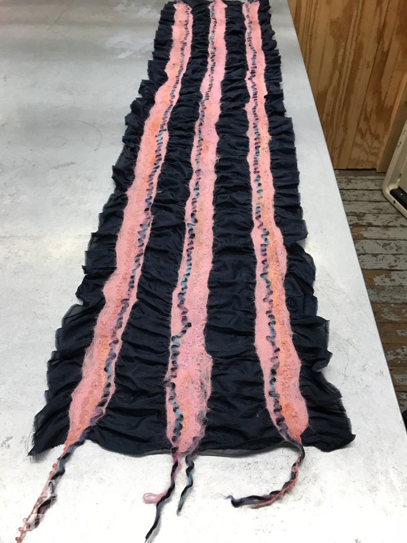 Silk Habotai Scarf With Unfinished Edges / China Silk / 14 X 90 / Navy ...