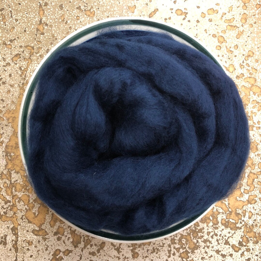 Indigo Merino Wool Roving / 21.5 Micron 1 Oz Nuno Felting / - Etsy