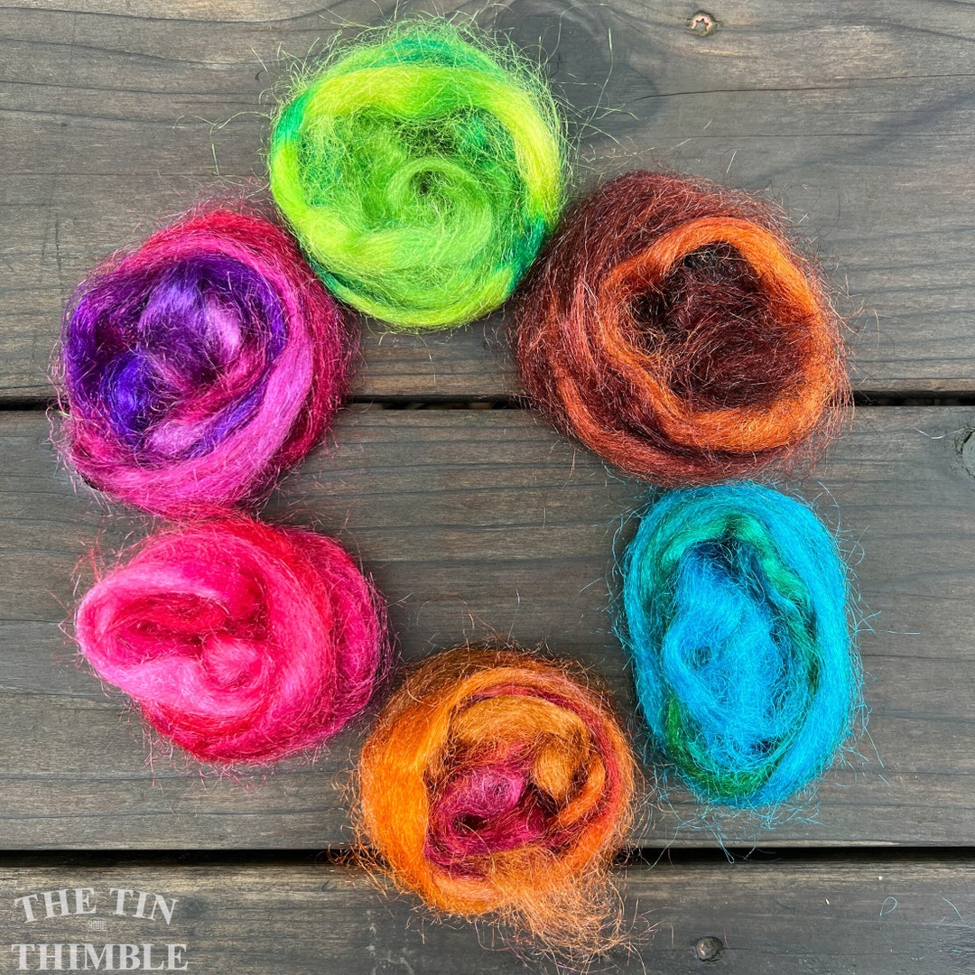 Hand Dyed Nylon Firestar or Angelina - 1/8 Oz - Sparkly Fiber for ...