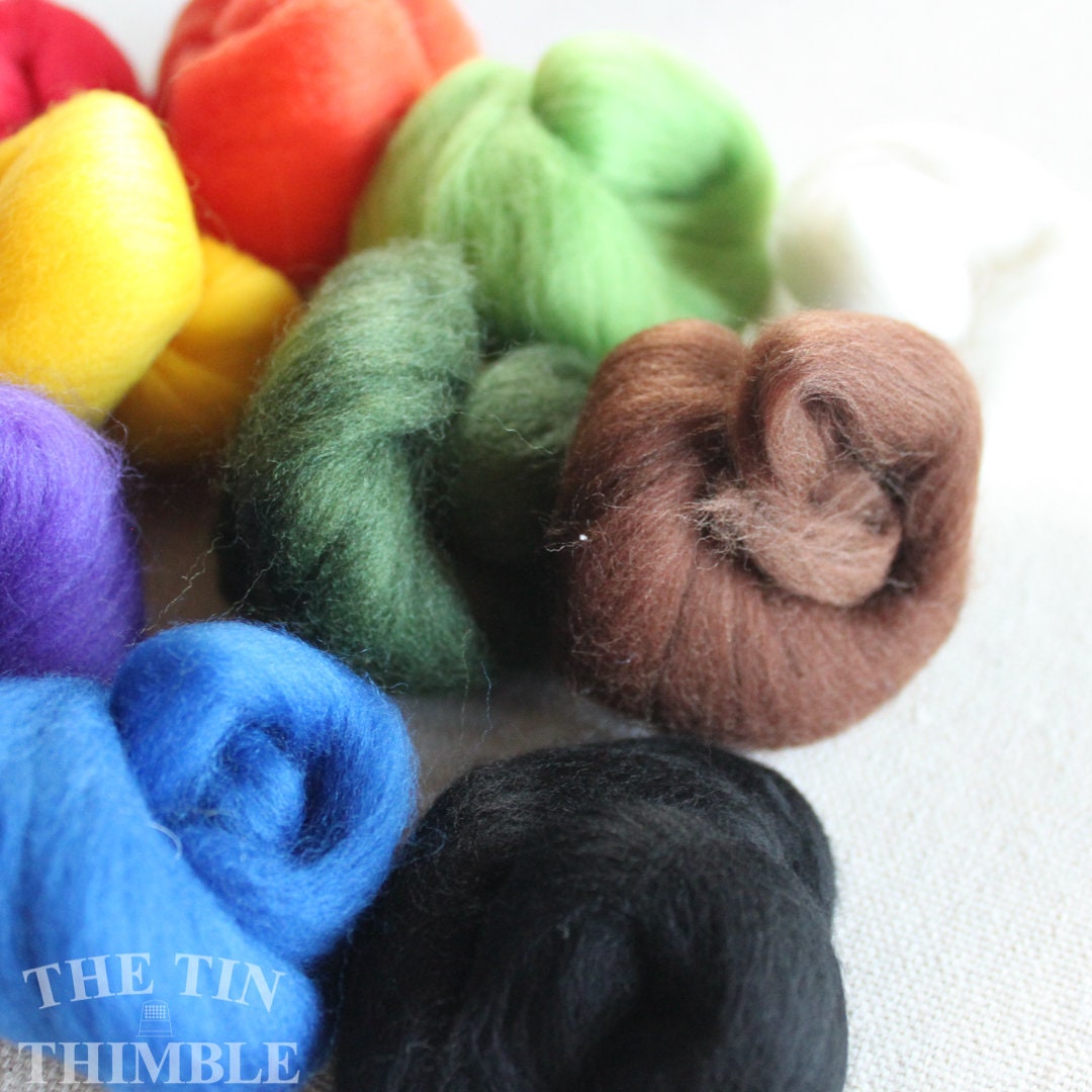 Mixed Wool Roving Pack 1.5 Oz Total Small Quantities for | Etsy