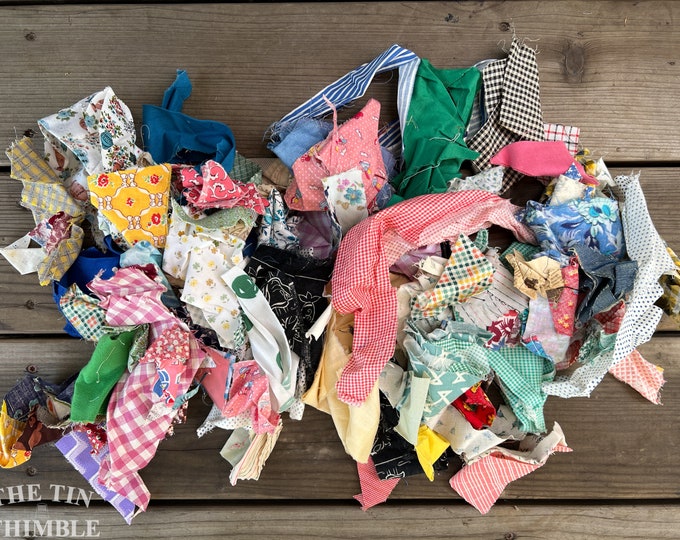 Bag of Vintage Quilt Scraps and Pieces Authentic Vintage 1920s 1970s ...