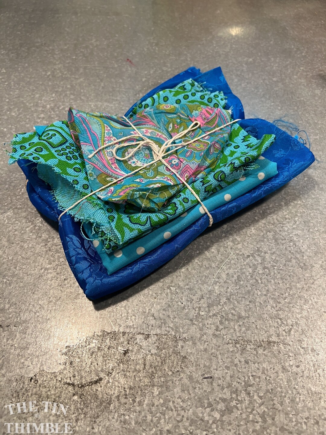 Vintage Scrap Fabric Bundle - Great Bundle of Natural and Synthetic ...