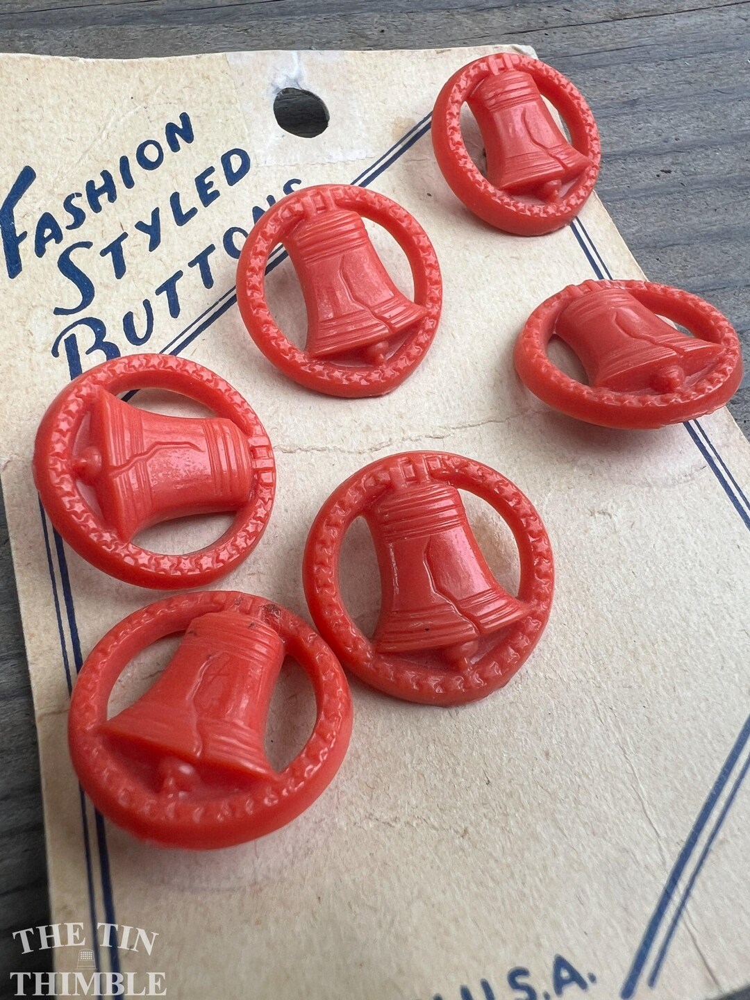 Vintage Liberty Bell Buttons - Fashion Styled Buttons by Prevue - Card ...