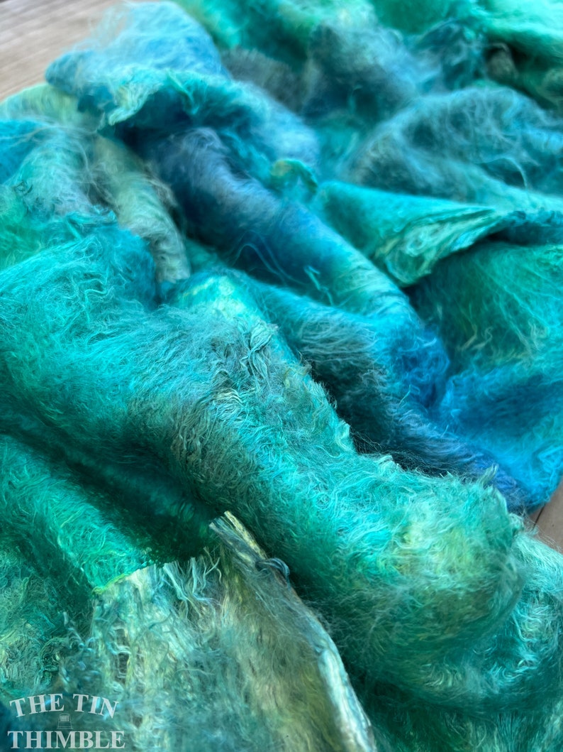 Hand Dyed Silk Mulberry Lap Fiber for Spinning or Felting in - Etsy