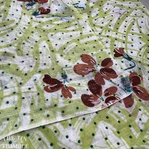 Dotted Swiss Fabric Vintage 1960s Raised Dotted Swiss Piece in Green ...