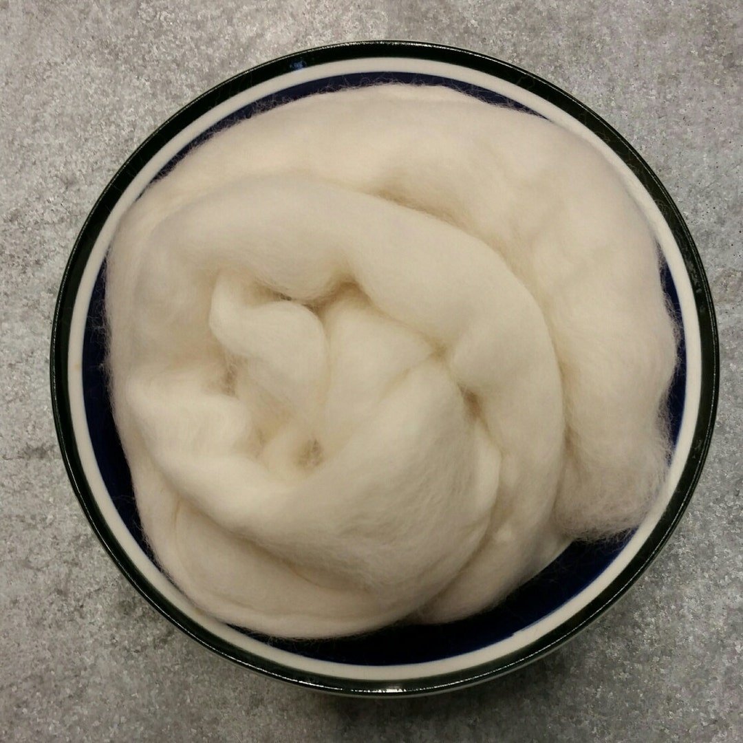 Natural White Merino Wool Roving for Felting, Spinning, Weaving or ...