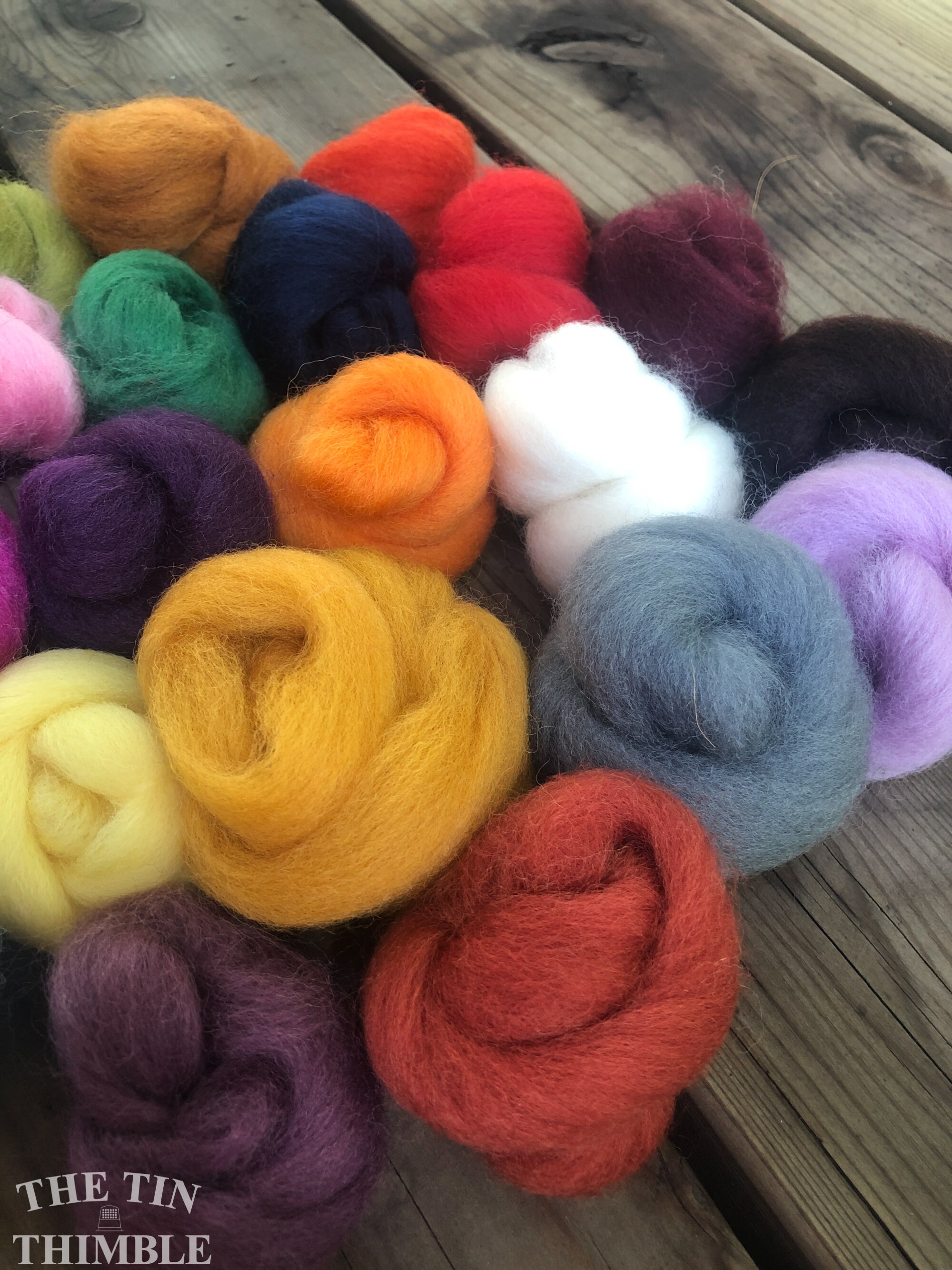 Mixed Corriedale Wool Roving Pack 3.25 oz Total 25 Colors | Etsy