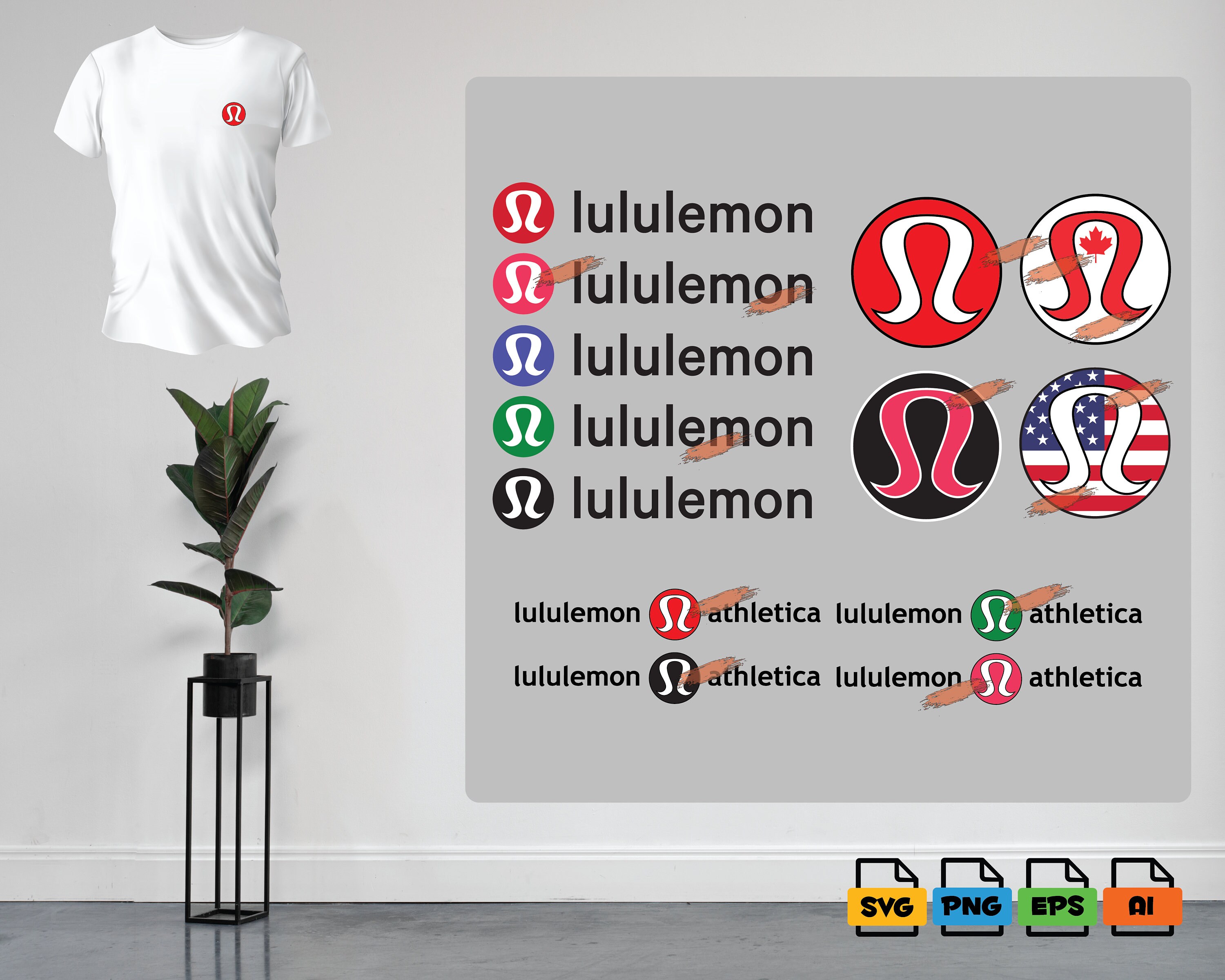 LULULEMON Archivos SVG y PNG Imágenes de alta resolución Listo para usar para Cricut - Etsy México
