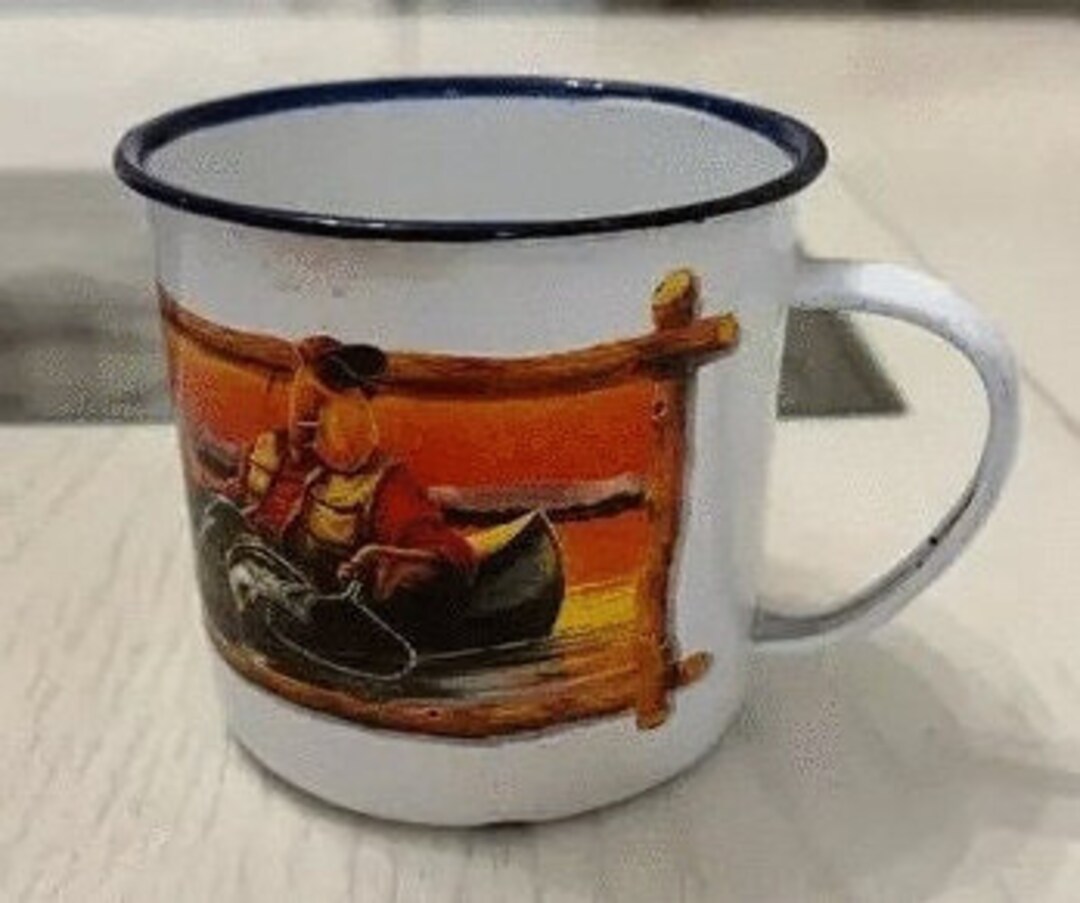 Camel Cigarettes Enamel Mug Joes Fish and Game Club - Etsy