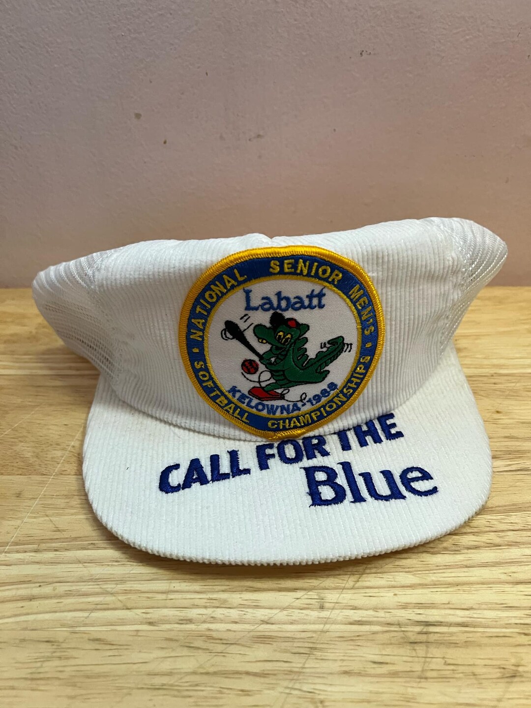 VTG Labatt Beer Corduroy Mesh Snapback Cap Baseball Hat Call for Big ...