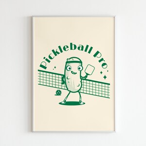 Retro Pickleball Art Downloadable Prints, Sports-core Poster ...