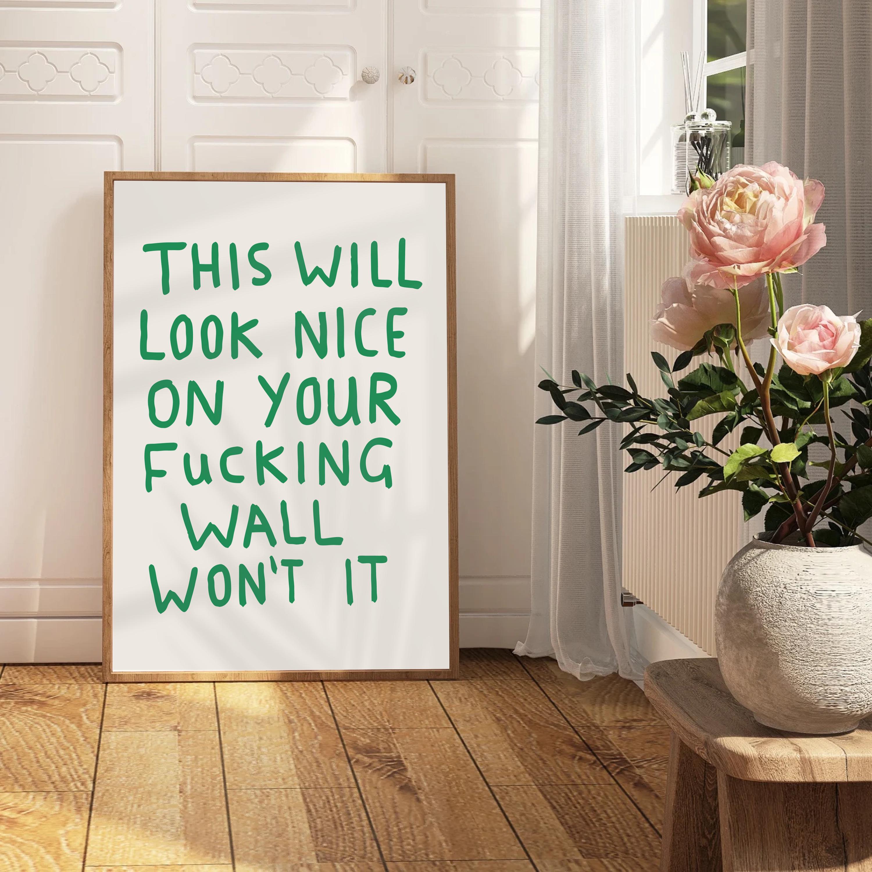 Sweary Prints, Rude Office Wall Decor, Funny Room Decor, Typography Art ...