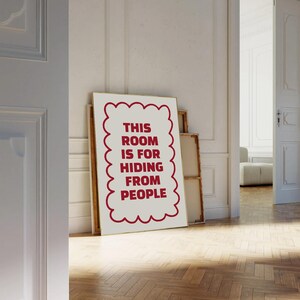 Funny Introvert Poster, Girly Funky Wall Art, the Homebody Club Print ...