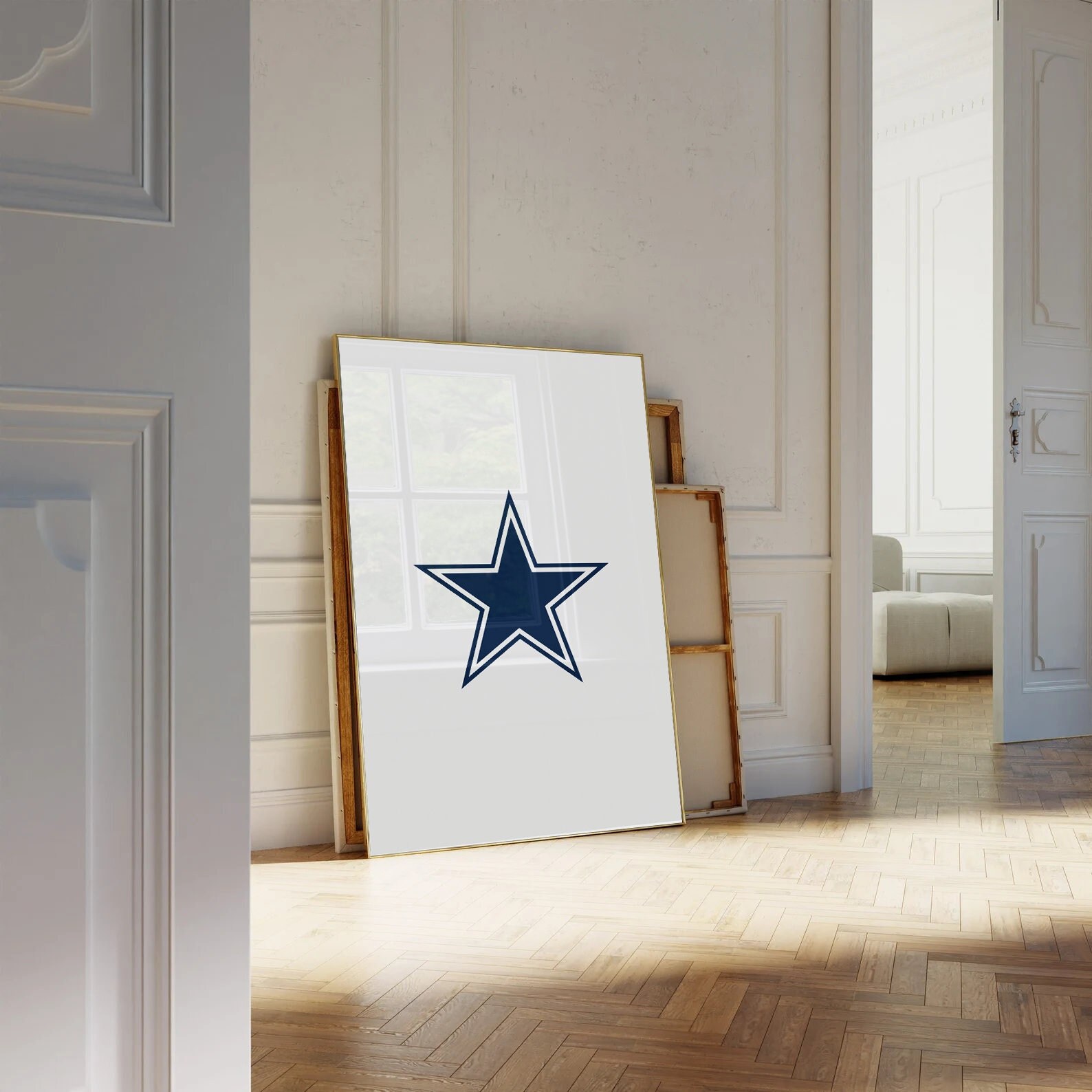 Blue Star Print, Y2k Star Poster, Vintage Wall Art, Geometric Print ...