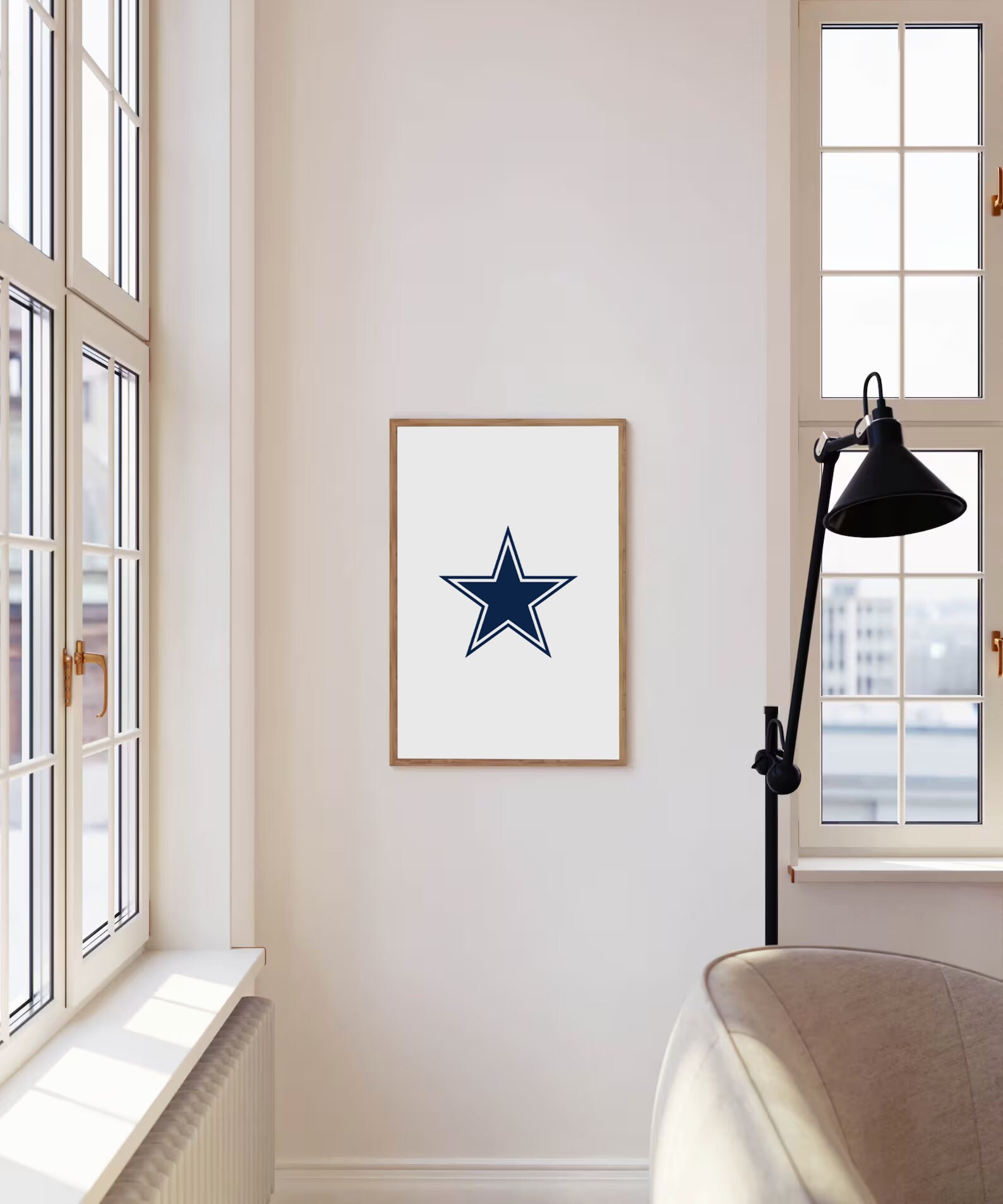 Blue Star Print, Y2k Star Poster, Vintage Wall Art, Geometric Print ...