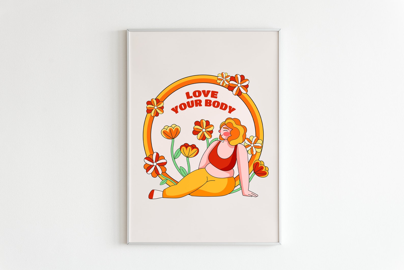 Love Your Body Poster Body Positivity Art Self-love Illustration Self ...