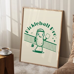 Retro Pickleball Art Downloadable Prints, Sports-core Poster ...