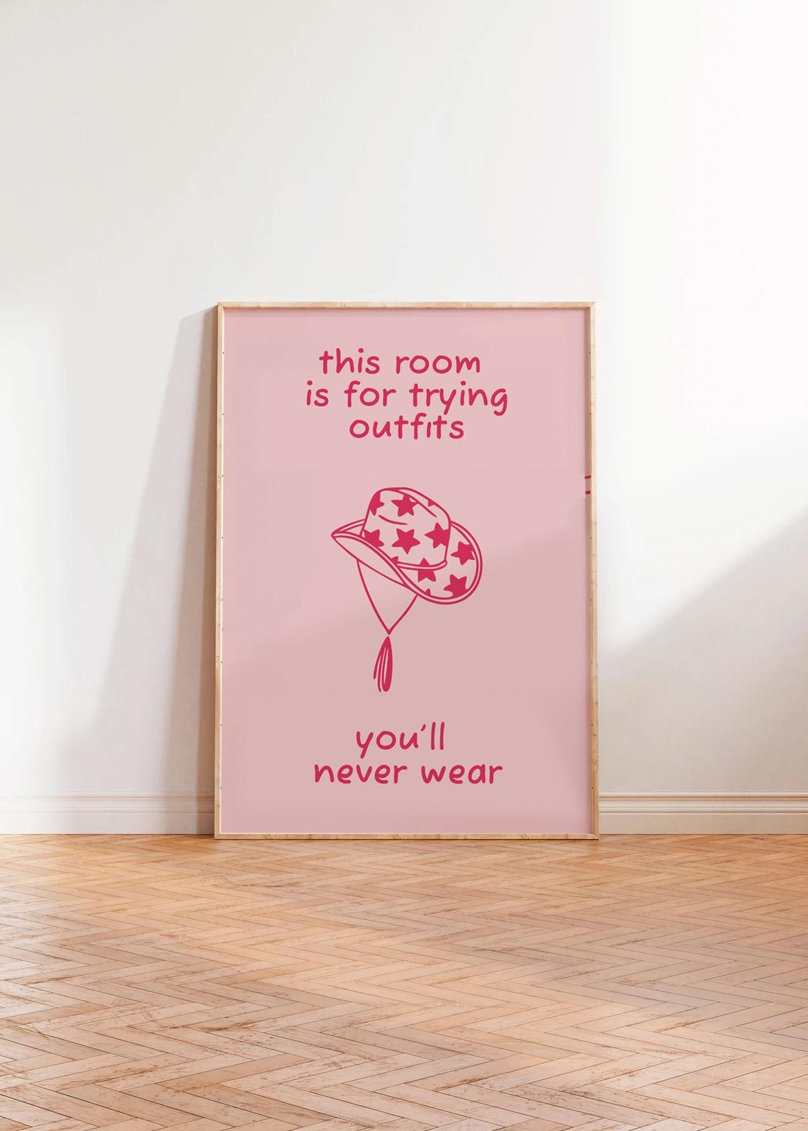 Dressing Room Poster, Funny Laundry Print, Pink Aesthetic Wall Decor ...