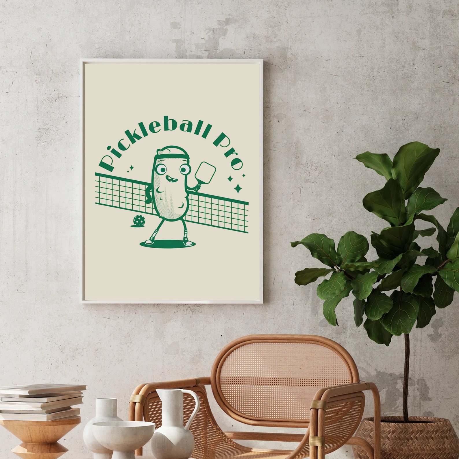Retro Pickleball Art Downloadable Prints, Sports-core Poster ...