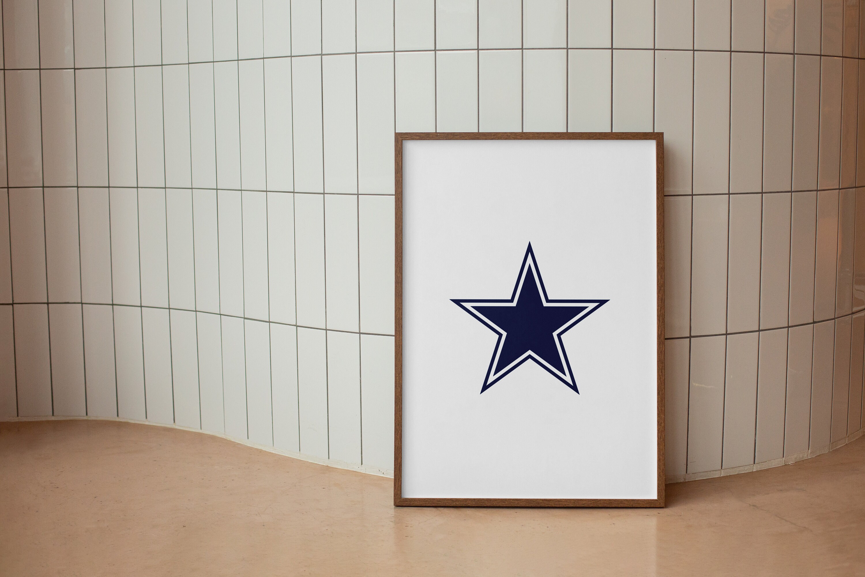 Blue Star Print, Y2k Star Poster, Vintage Wall Art, Geometric Print ...