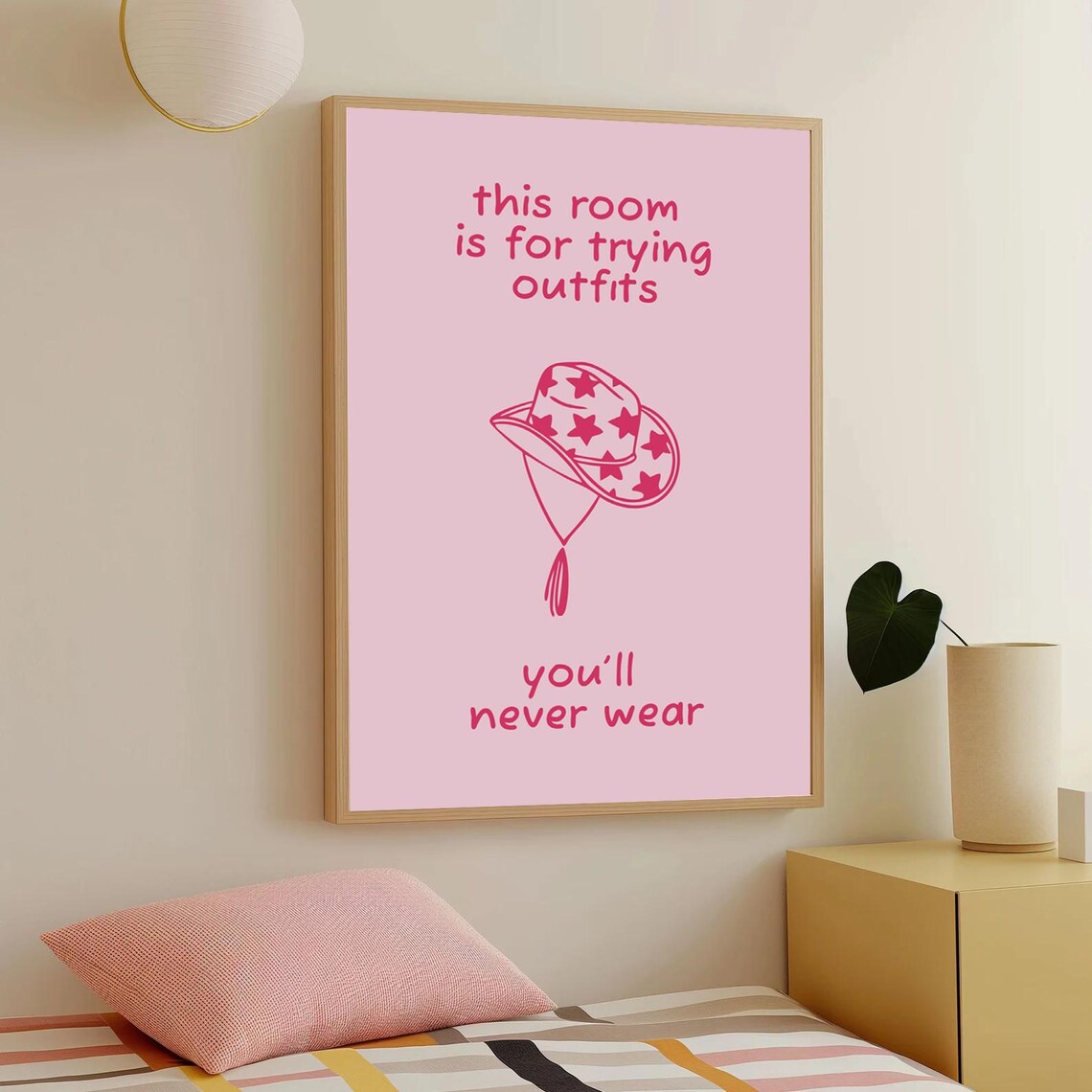 Dressing Room Poster, Funny Laundry Print, Pink Aesthetic Wall Decor ...