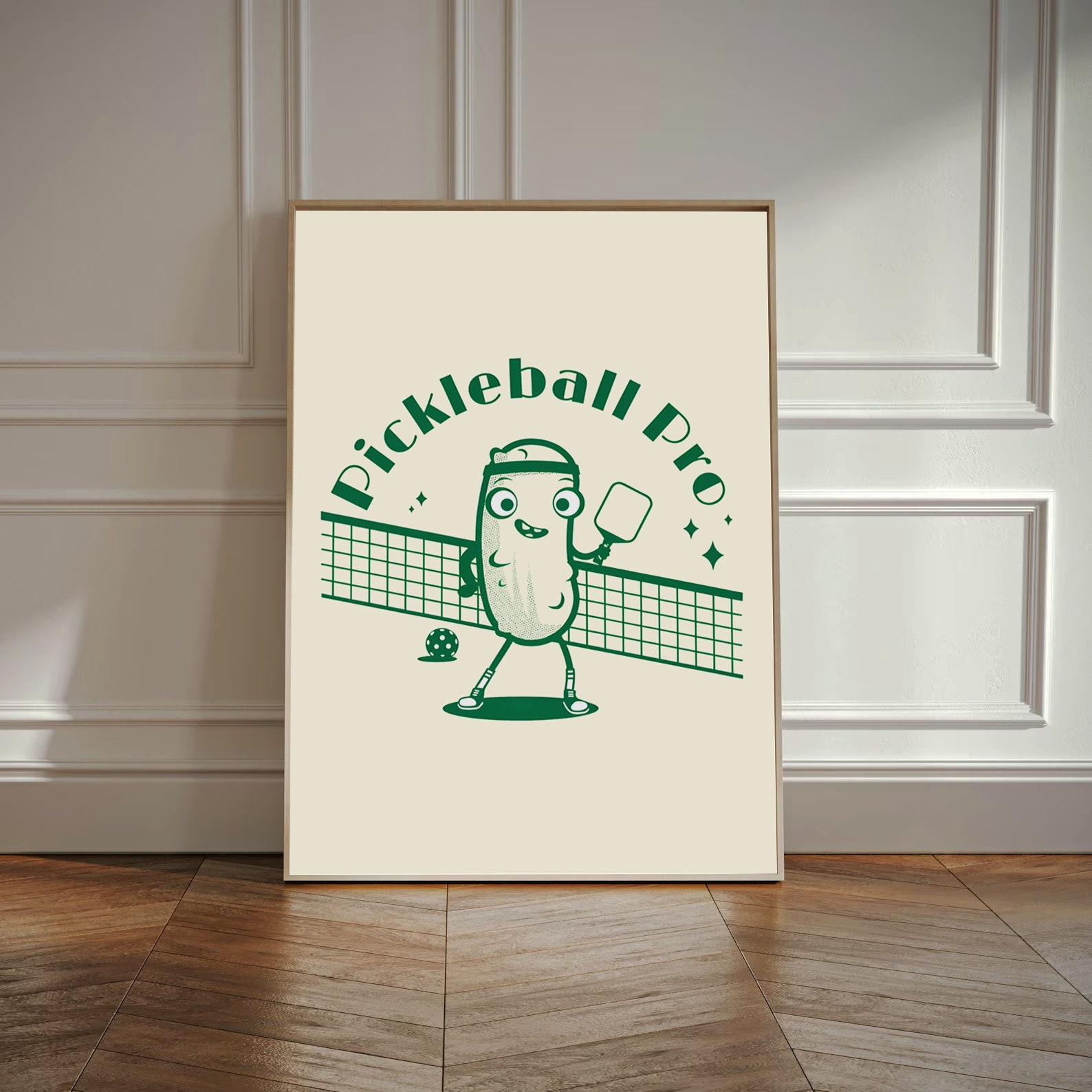 Retro Pickleball Art Downloadable Prints, Sports-core Poster ...
