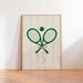 Cute Bow Tennis Racket Coquette Poster Tennis Racket Print Tennis Wall ...