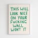Sweary Prints, Rude Office Wall Decor, Funny Room Decor, Typography Art ...