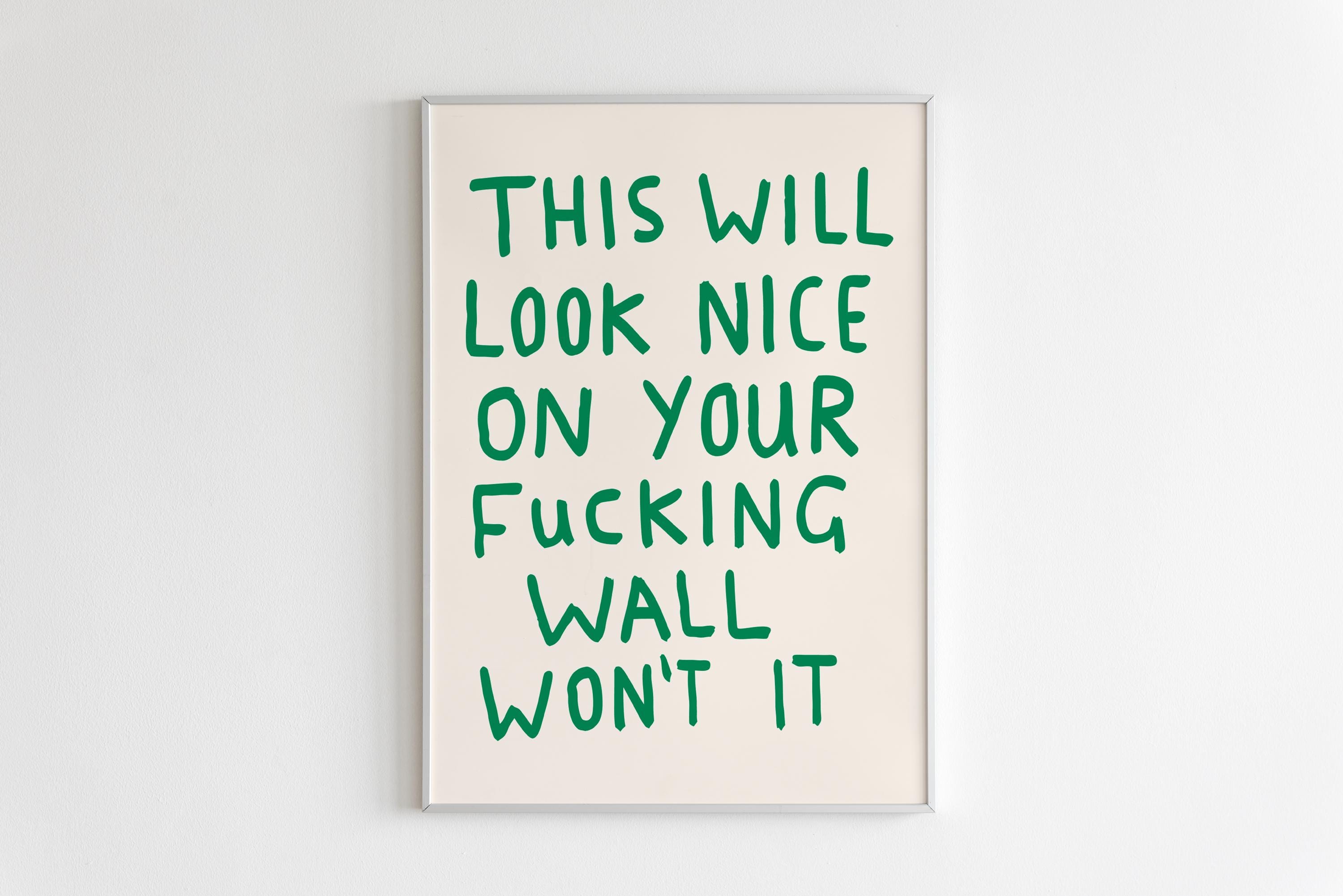 Sweary Prints, Rude Office Wall Decor, Funny Room Decor, Typography Art ...