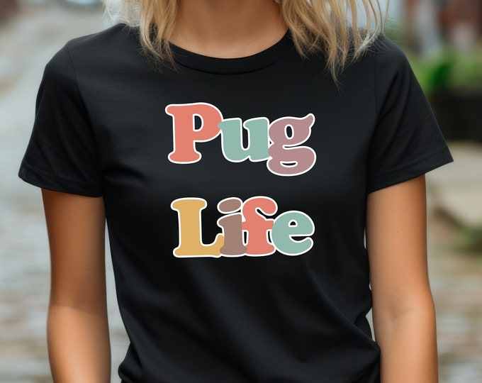 Coffee and Pugs, Pug Lover, Pug Gift, Pug Shirt, Pug Tee, Pug Clothing ...