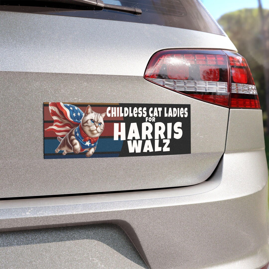 Childless Cat Ladies for HARRIS WALZ Car Magnet Kamala Harris for ...