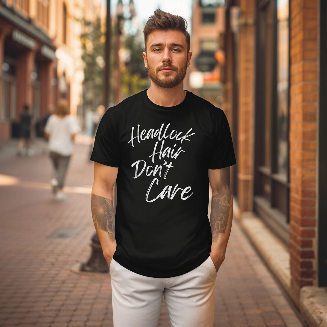 Funny Pro Wrestling Shirt Headlock Hair Don't Care Pro Wrestling Tee ...