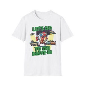 Let's Go to the Drive in Retro Drive-in Movie Theater Shirt Hot Dog ...