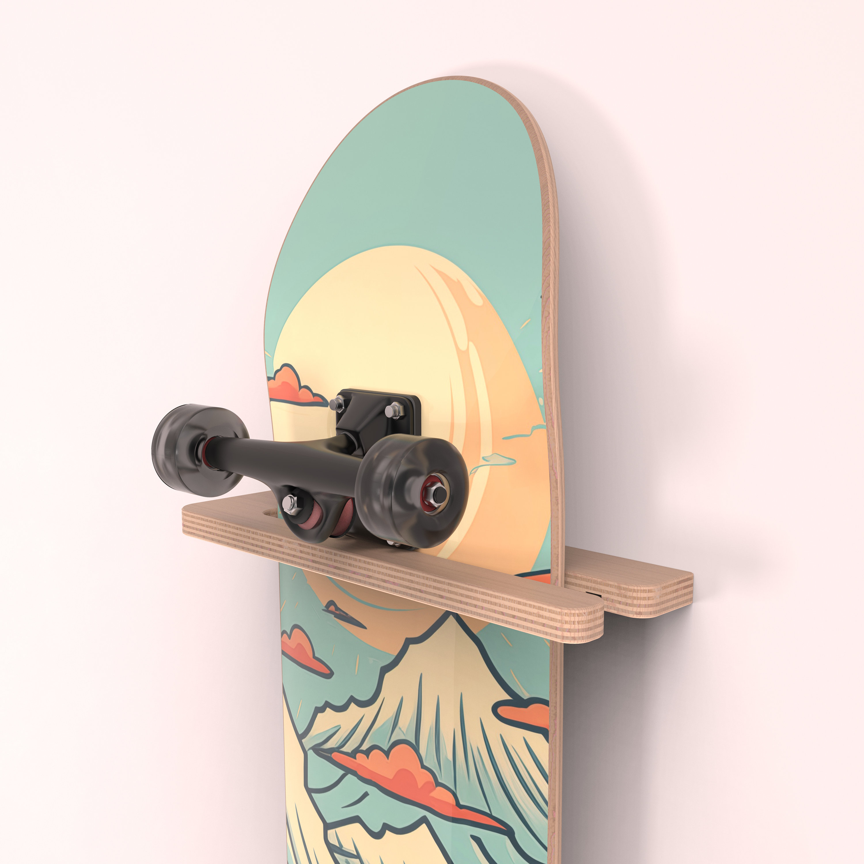 Skateboard / Longboard Wall Storage Single Board Display - Etsy