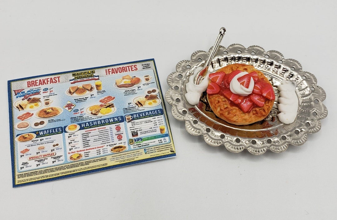 Strawberry Waffle With Whipped Topping for Barbie Size Dolls - Etsy