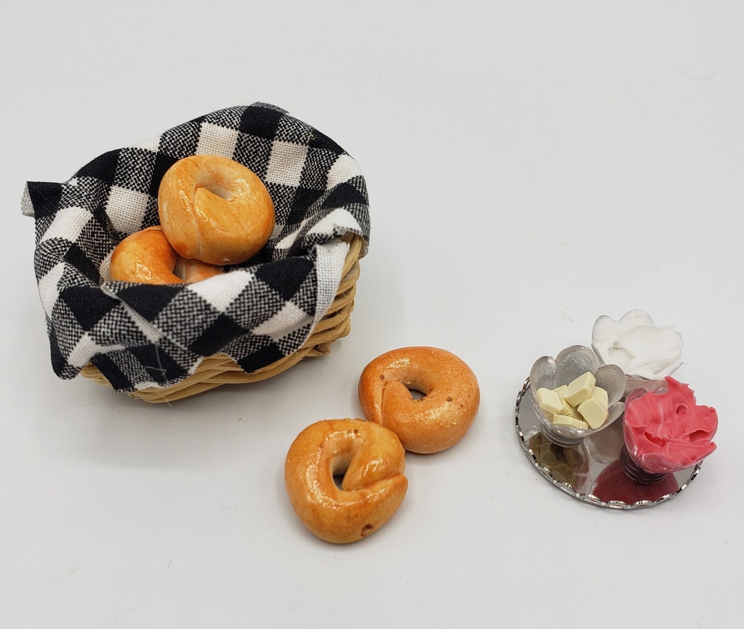 Bagel Basket With Cream Cheese for Barbie Size Dolls - Etsy
