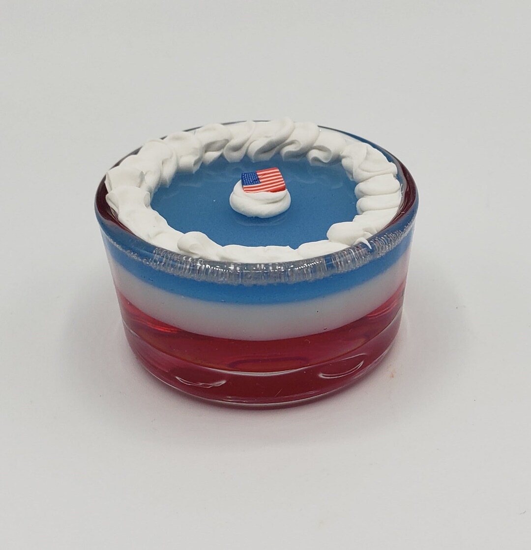 Red, White & Blue Flag Jello 2 Inches in a Glass for Dolls - Etsy