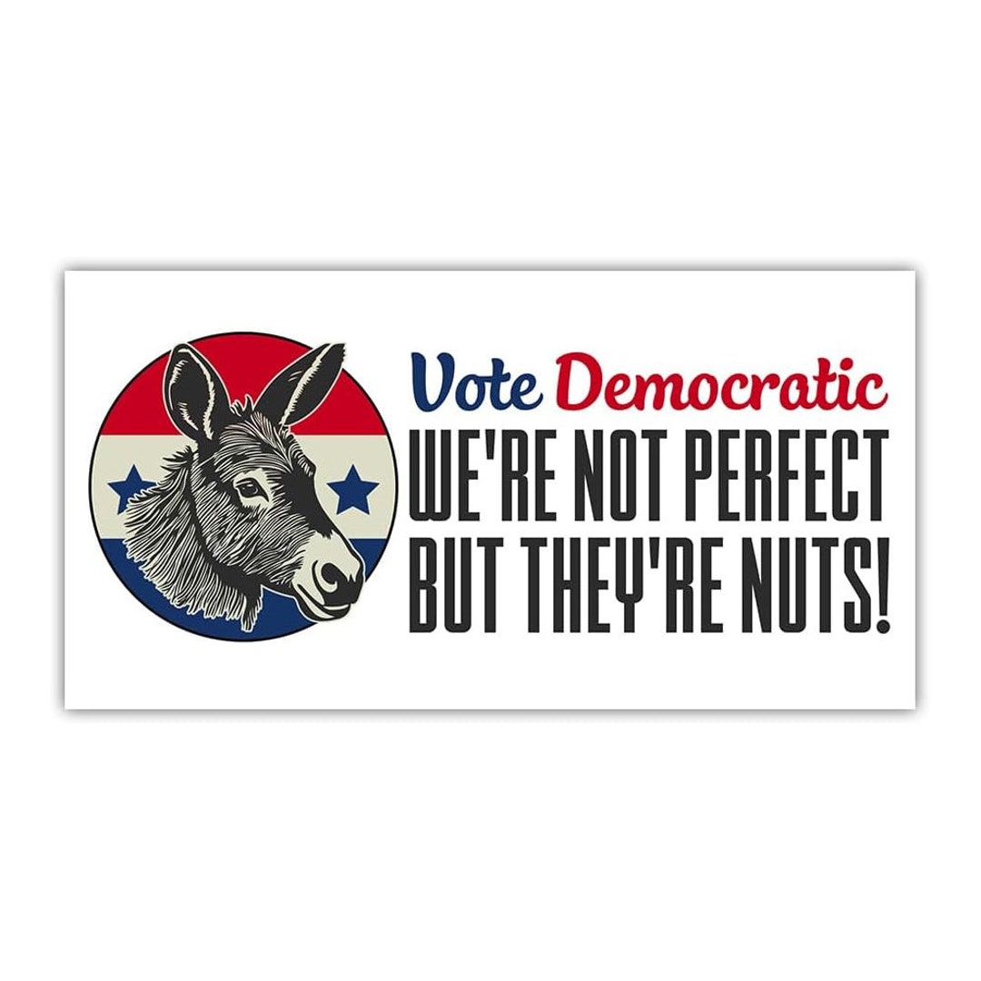 Vote Democratic Bumper Sticker Political Decal Car Sticker Support ...